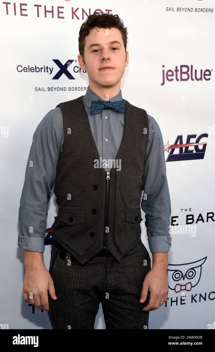 Actor Nolan Gould poses at the five-year anniversary of the non-profit ...