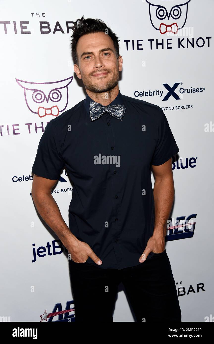 Actor Cheyenne Jackson poses at the five-year anniversary of the non ...