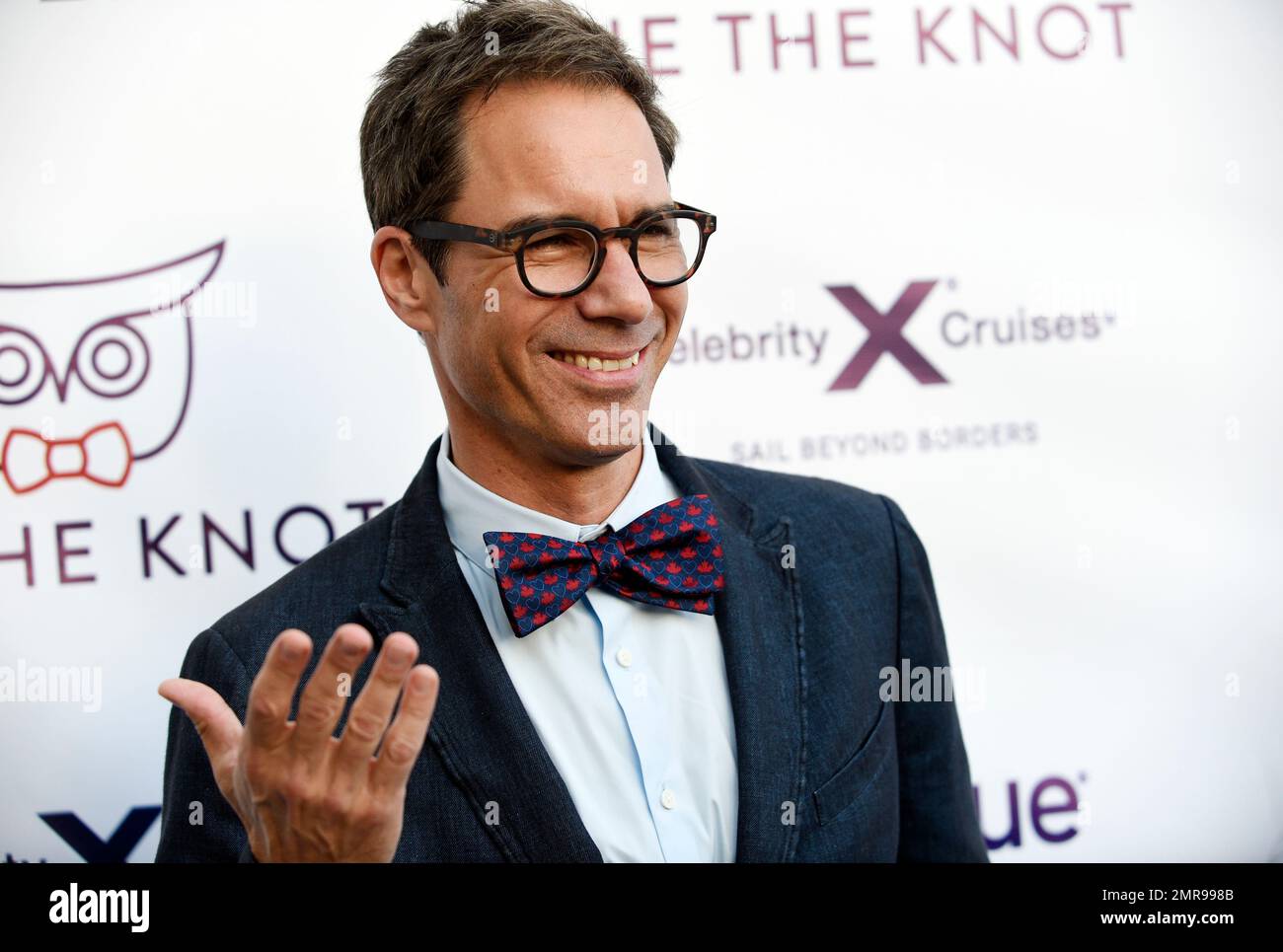 Actor Eric McCormack poses at the five-year anniversary of the non ...