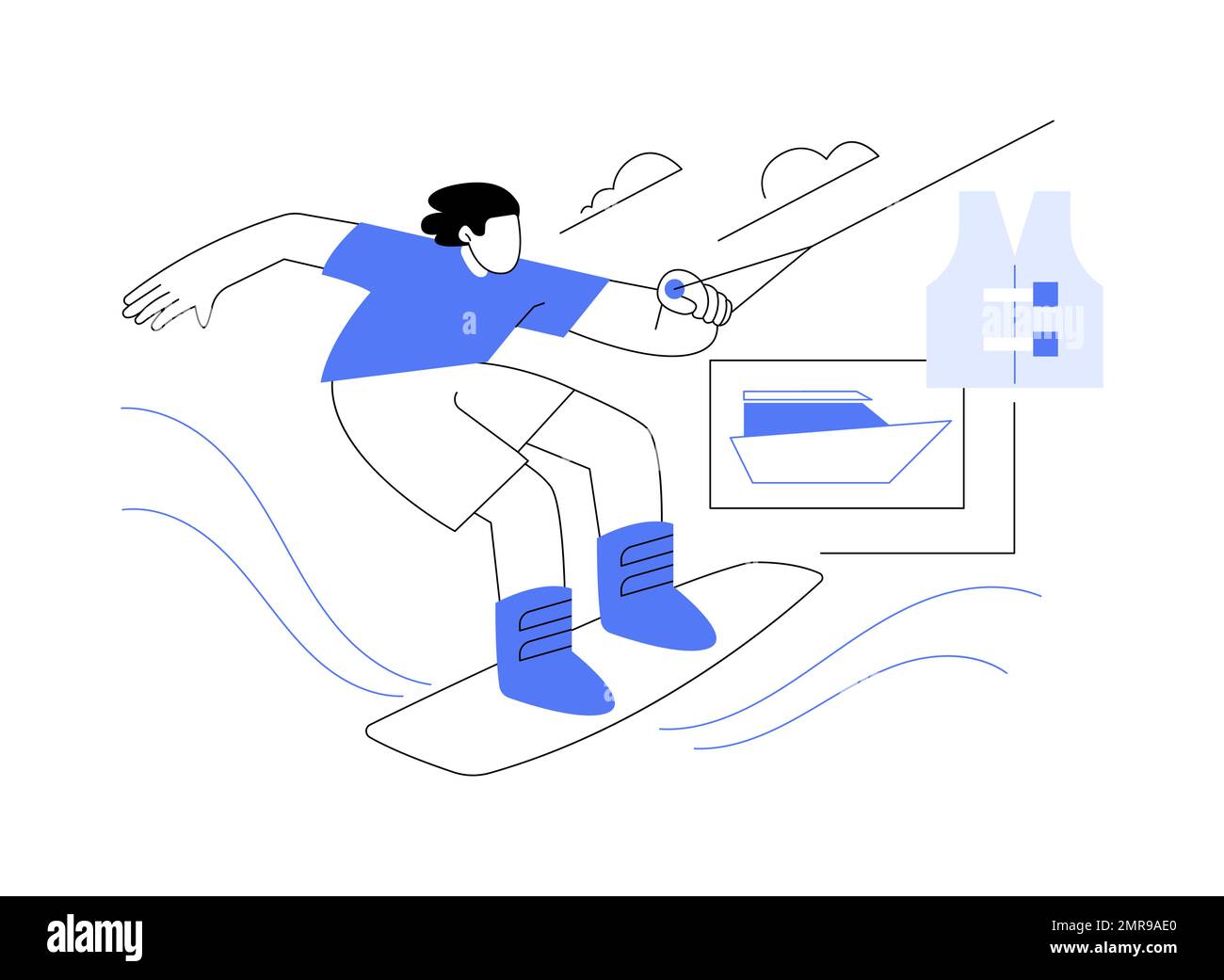 Wakeboarding abstract concept vector illustration Stock Vector Image ...