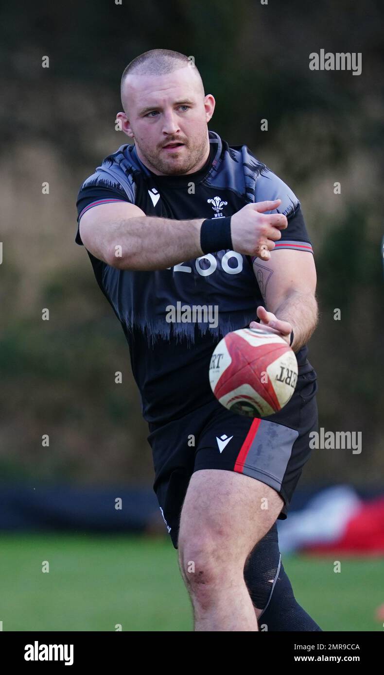 Wales Dillon Lewis during training session at Vale Resort, Hensol ...