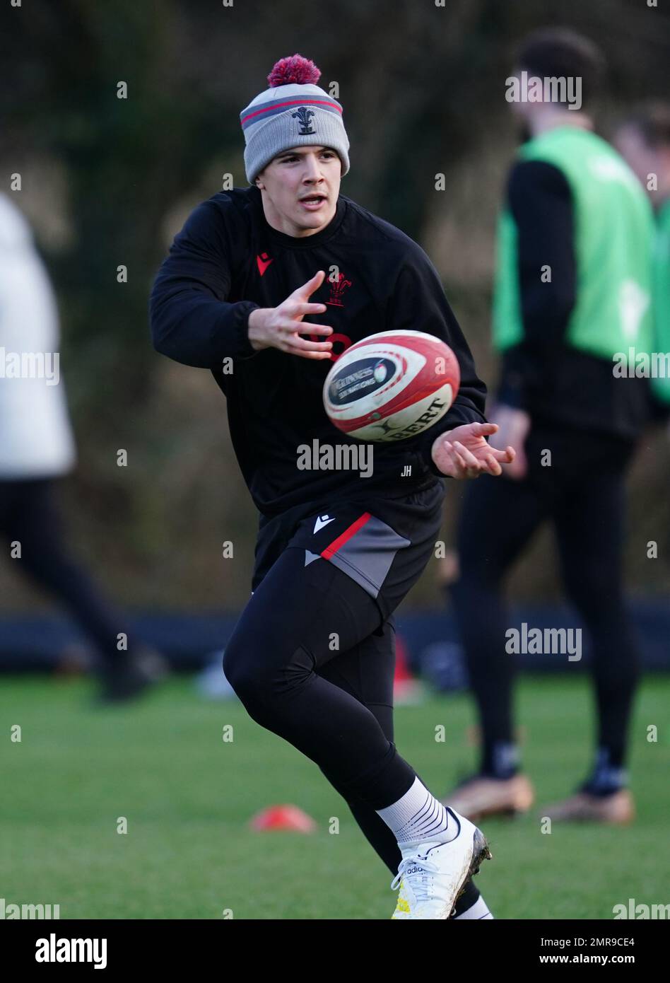 Wales Joe Hawkins during training session at Vale Resort, Hensol ...