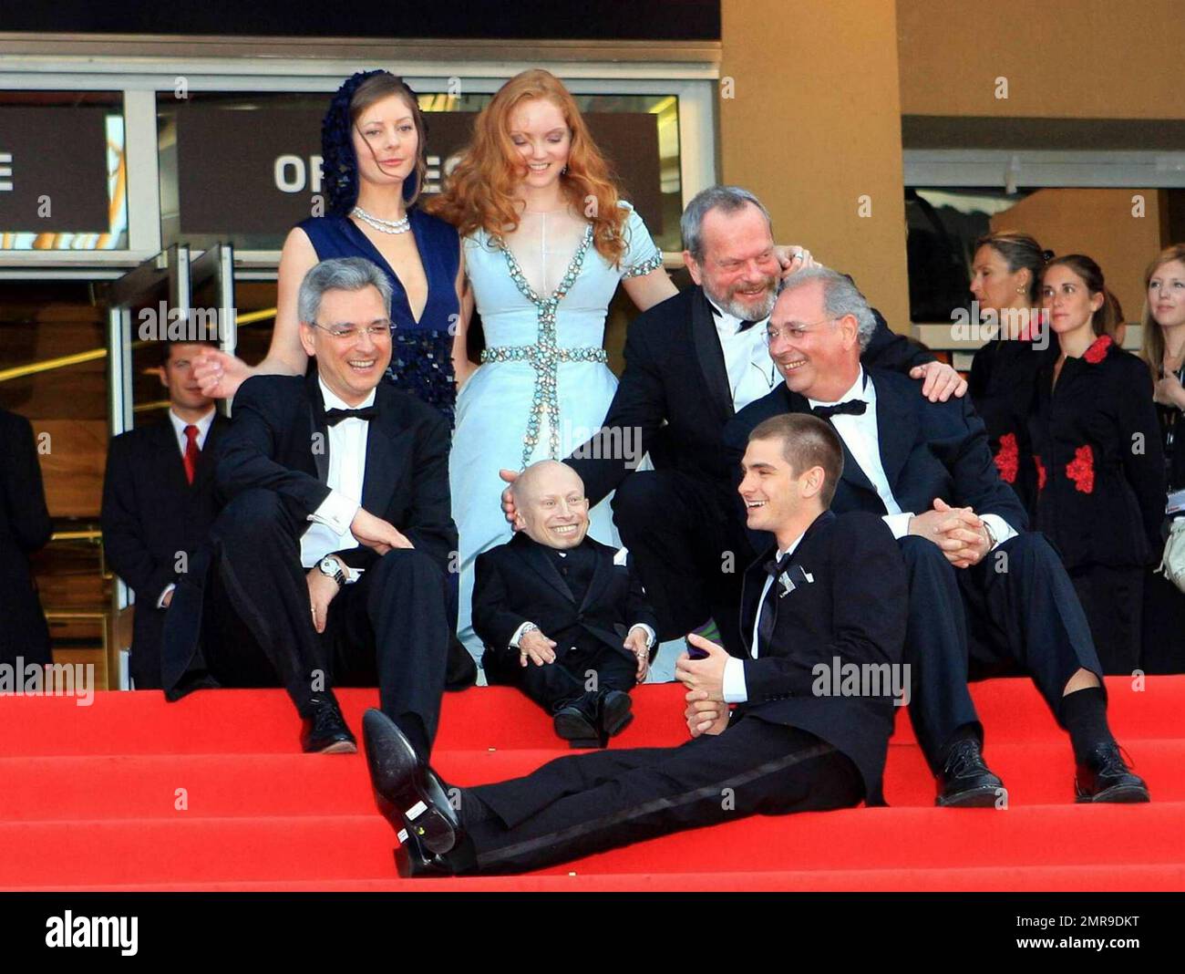 Nicola Percorini, Lily Cole, director Terry Gilliam, Andrew Garfield ...