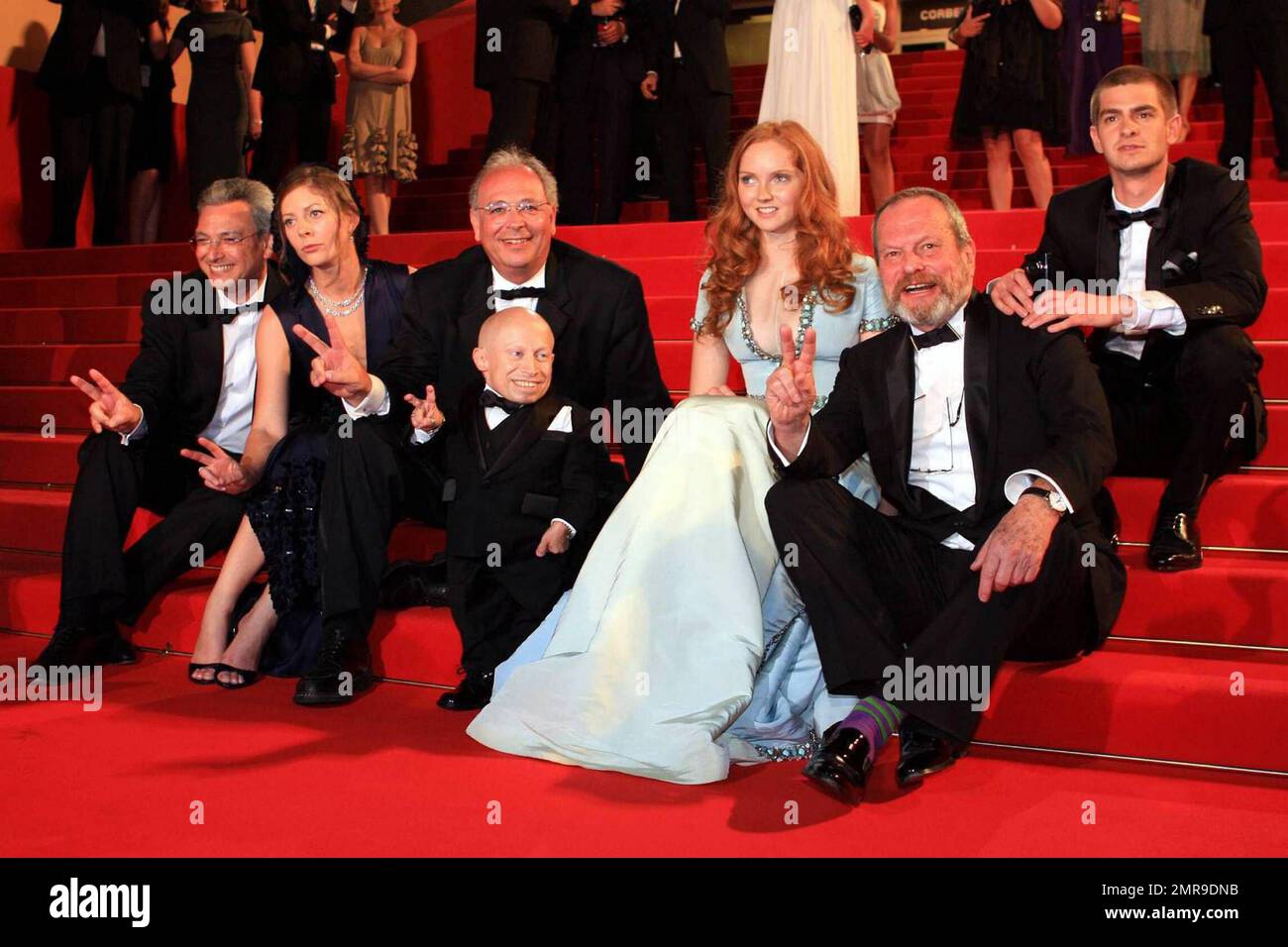 Nicola Percorini, Lily Cole, director Terry Gilliam, Andrew Garfield ...