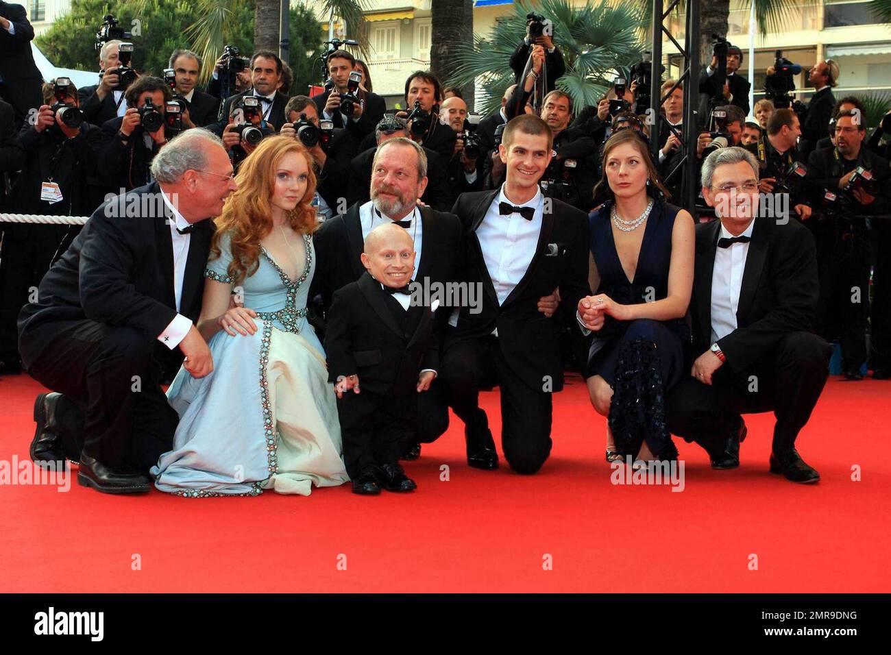 Nicola Percorini, Lily Cole, director Terry Gilliam, Andrew Garfield ...