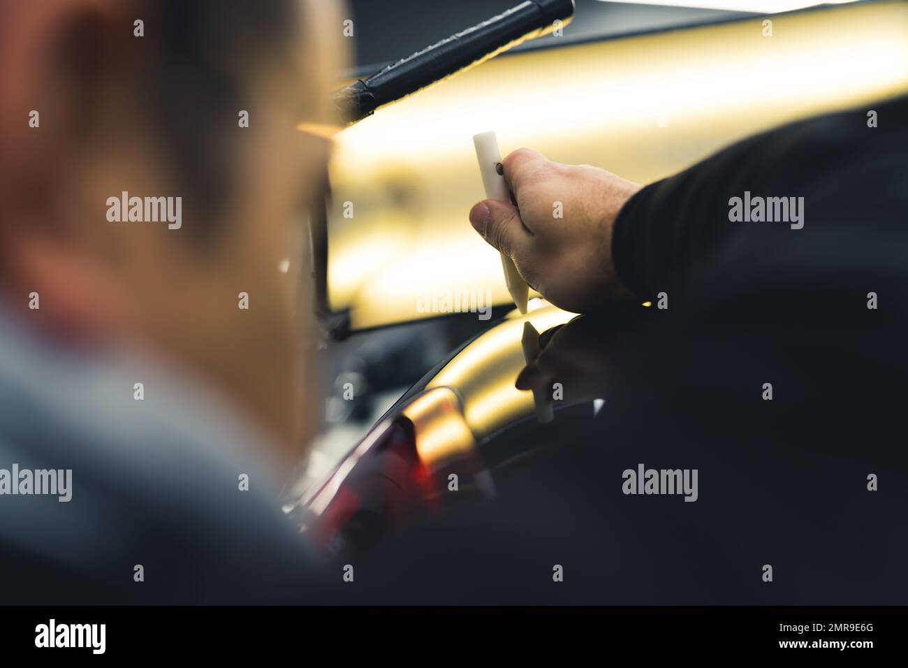 Dent in metal sheet hi-res stock photography and images - Alamy