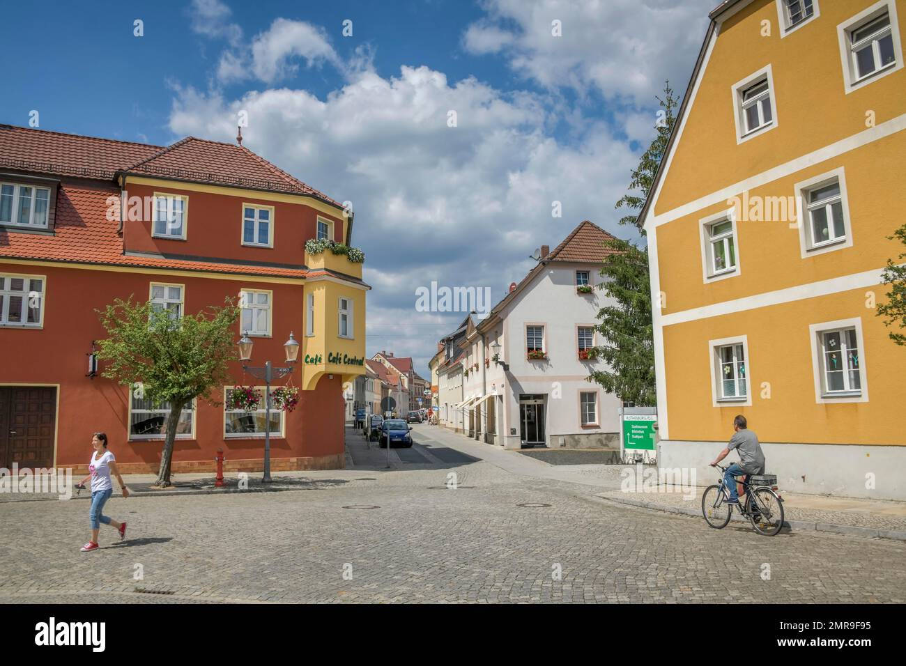Old buildings, market square, Rothenburg/Oberlausitz, Saxony, Germany ...