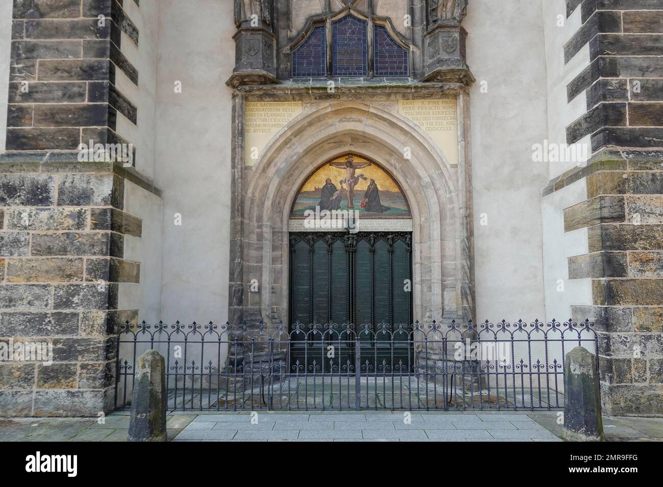 Thesis door, Castle Church, Luther city Wittenberg, Saxony-Anhalt ...