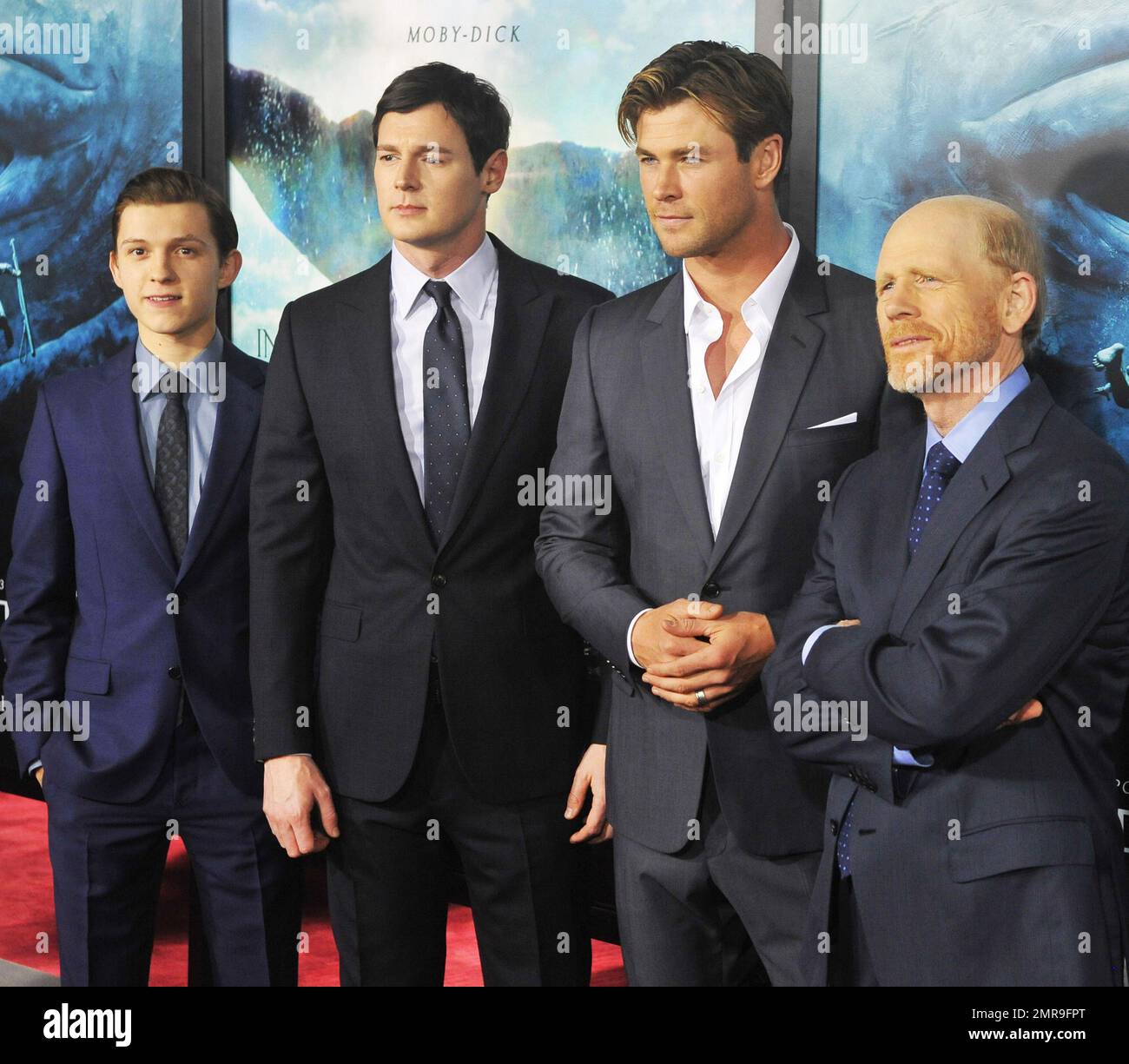 Tom Holland, Benjamin Walker, Chris Hemsworth and Ron Howard at the ...