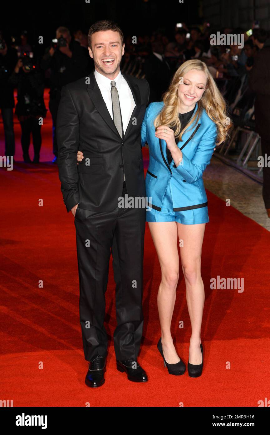 Justin Timberlake and Amanda Seyfried at the premiere of "In Time" at ...