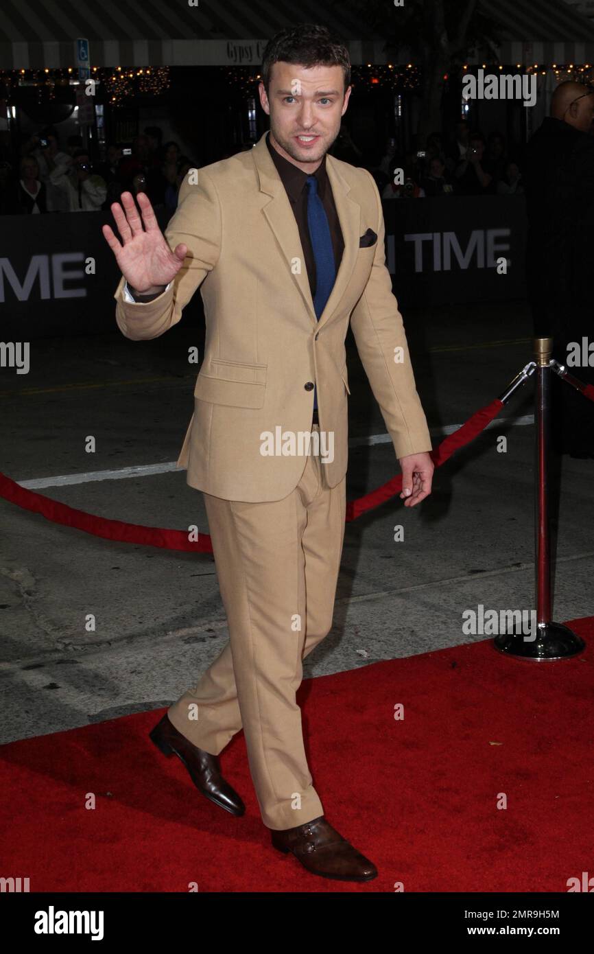 Justin Timberlake at the Los Angeles Premiere of "In Time" held at the ...