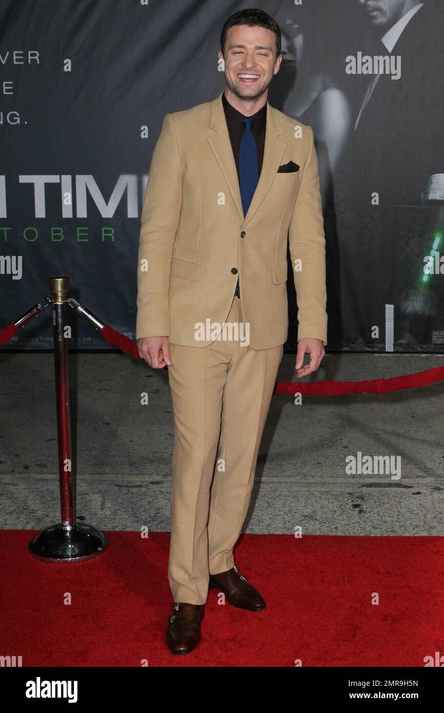 Justin Timberlake at the Los Angeles Premiere of "In Time" held at the ...