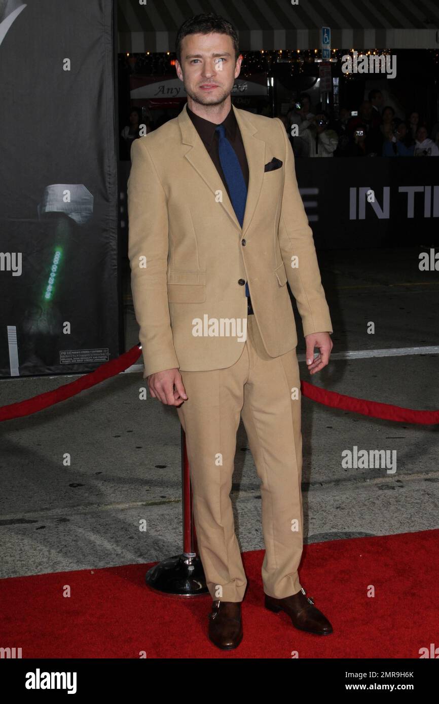 Justin Timberlake at the Los Angeles Premiere of "In Time" held at the ...