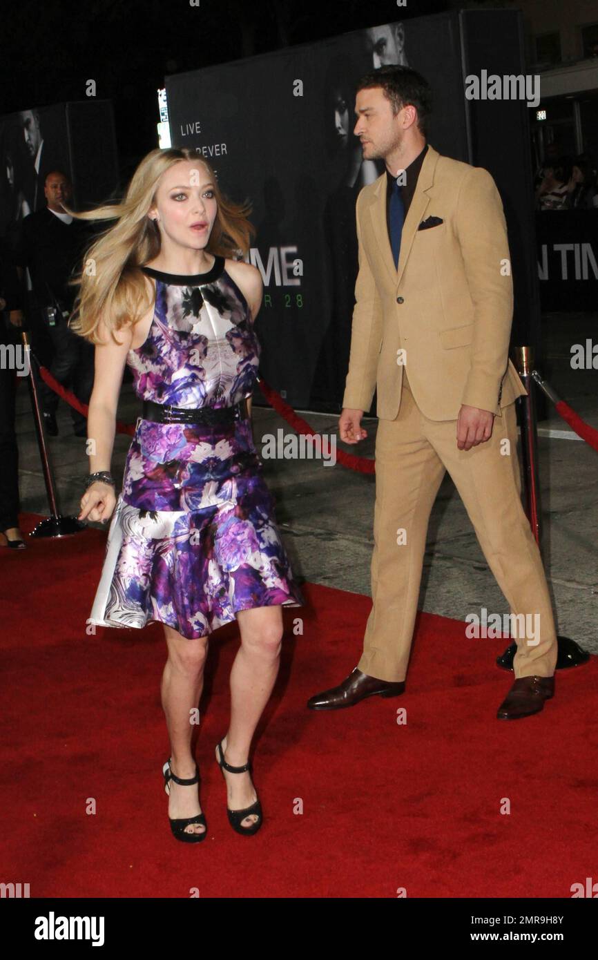 Amanda Seyfried and Justin Timberlake at the Los Angeles Premiere of ...