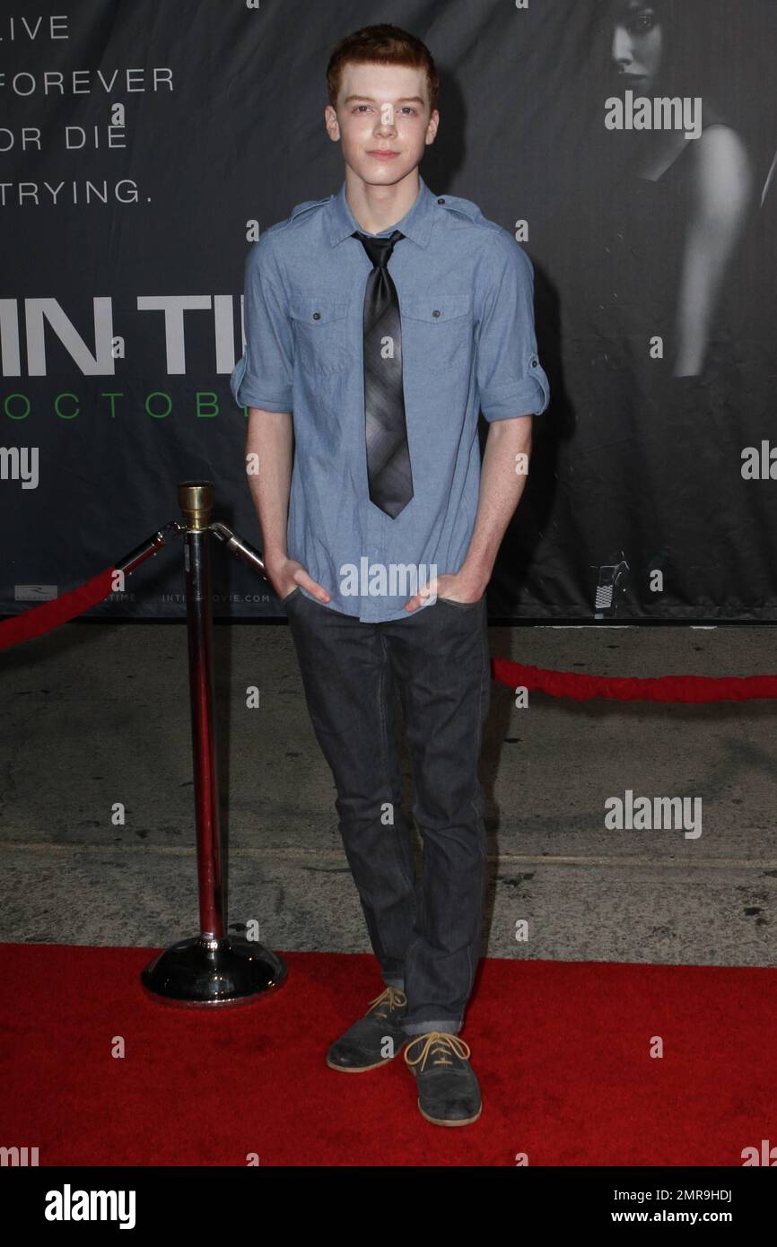 Cameron Monahan at the Los Angeles Premiere of "In Time" held at the ...