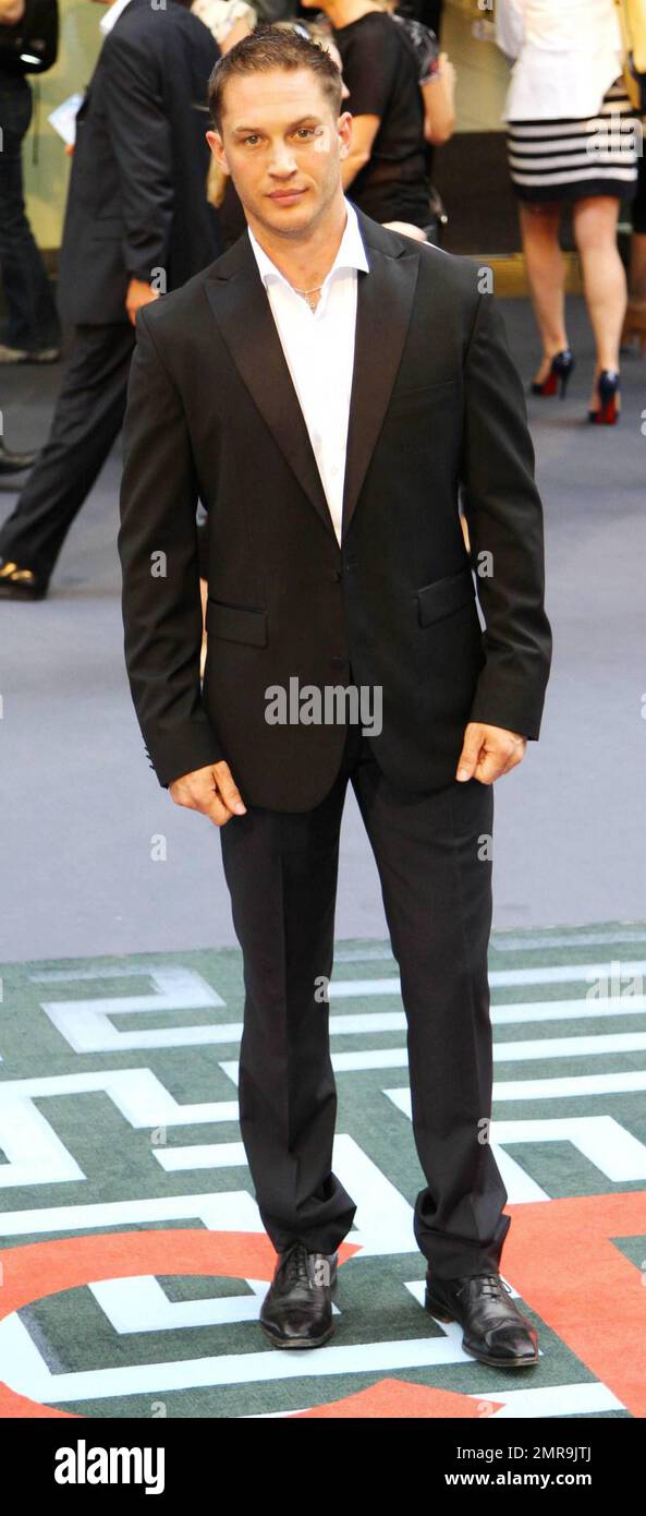 Tom Hardy walks the red carpet for the UK premiere of the new Warner ...