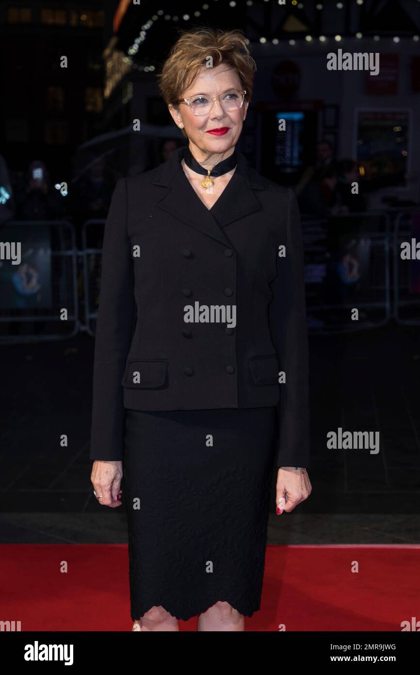 Actress Annette Bening poses for photographers upon arrival at the ...