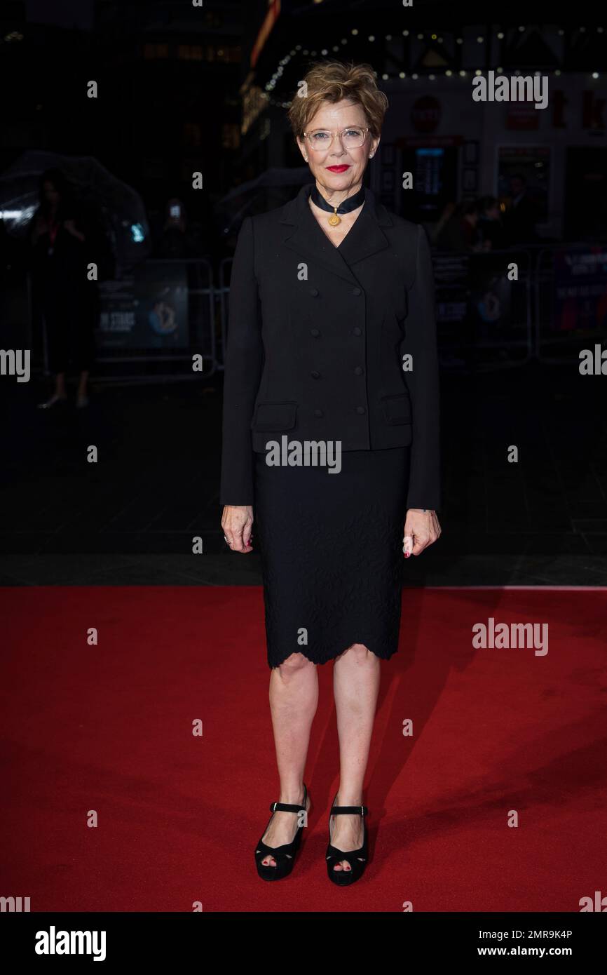 Actress Annette Bening poses for photographers upon arrival at the ...