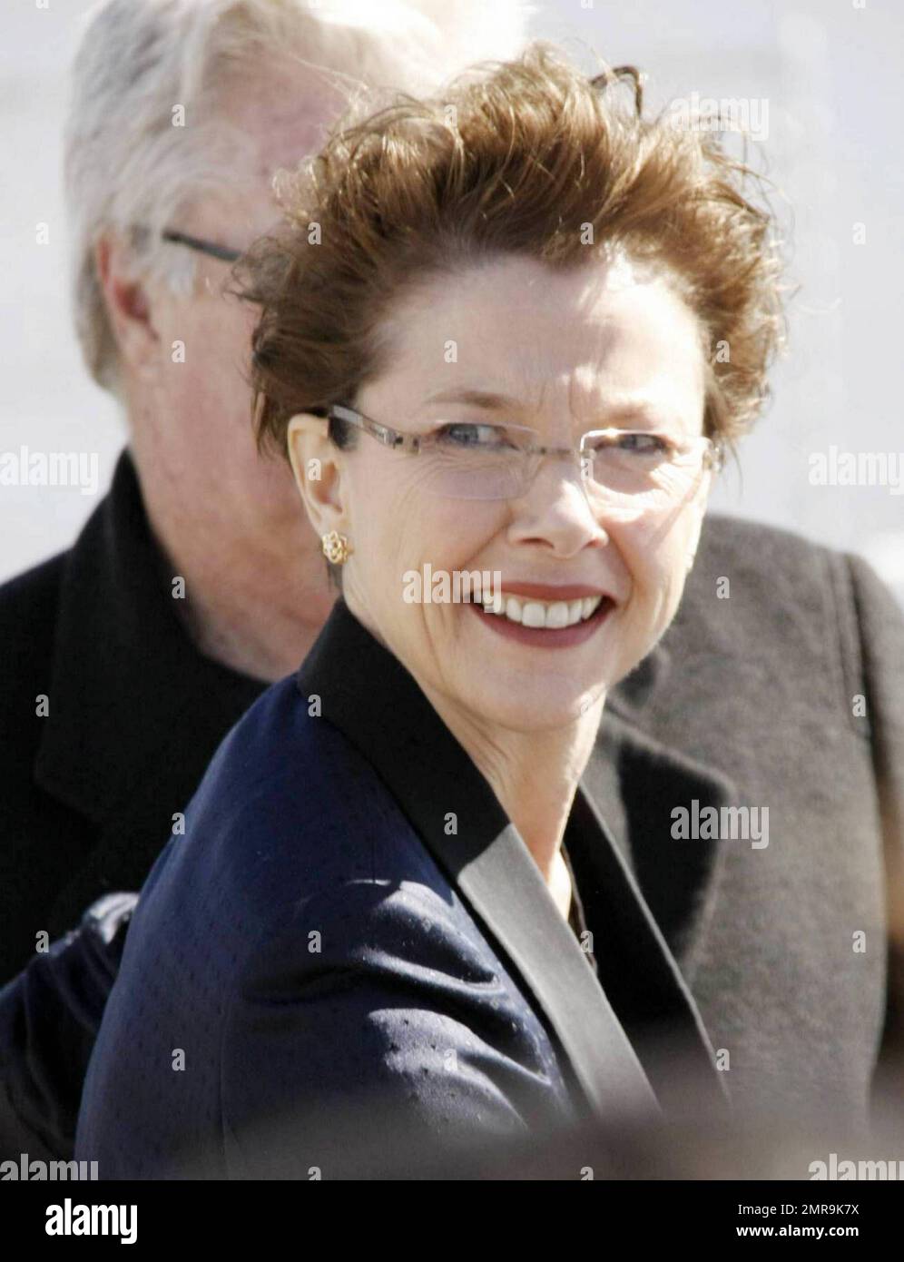 Annette Bening appears to show off thinning hair as she arrives at the ...