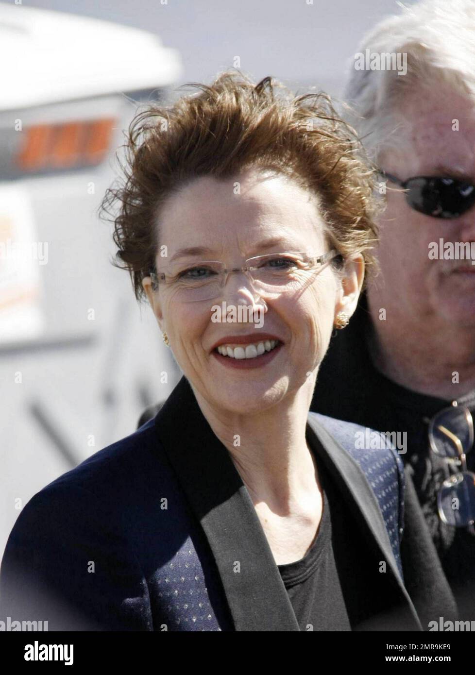 Annette Bening appears to show off thinning hair as she arrives at the ...