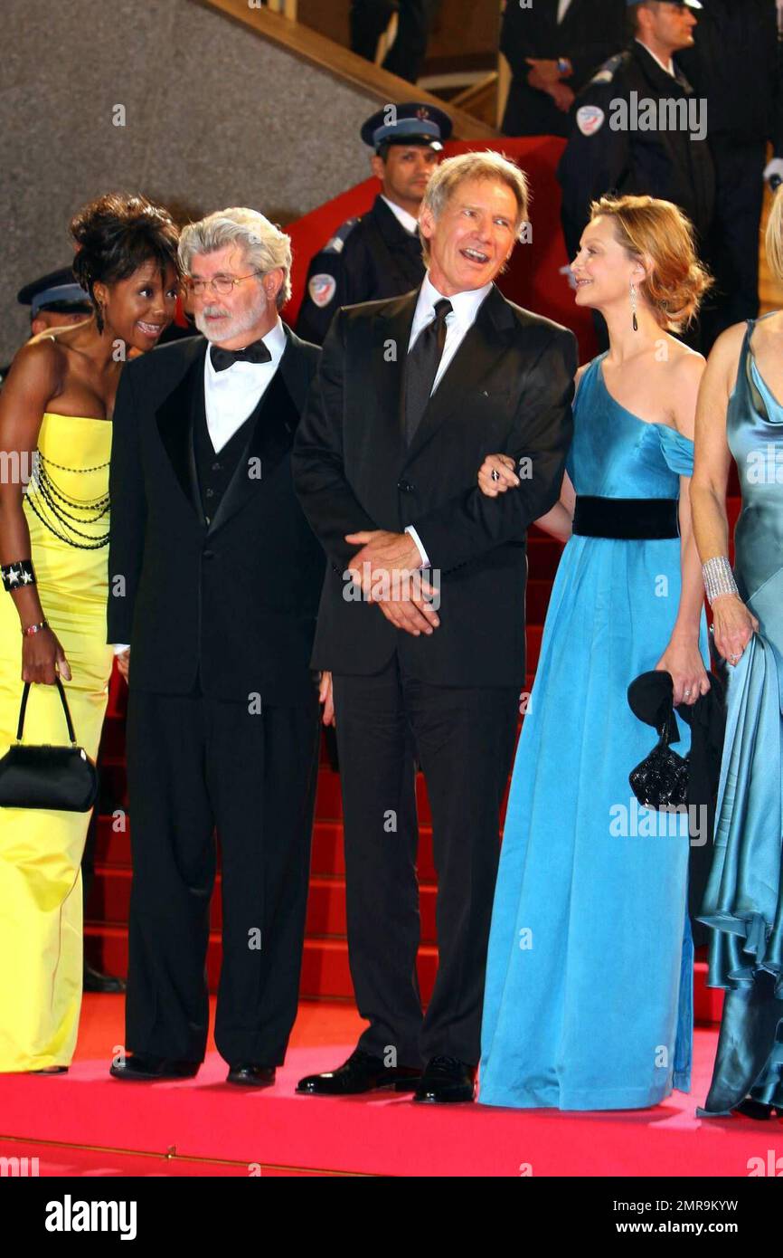 Melody Hoffman, George Lucass, Harrison Ford and Calista Flockhart ...