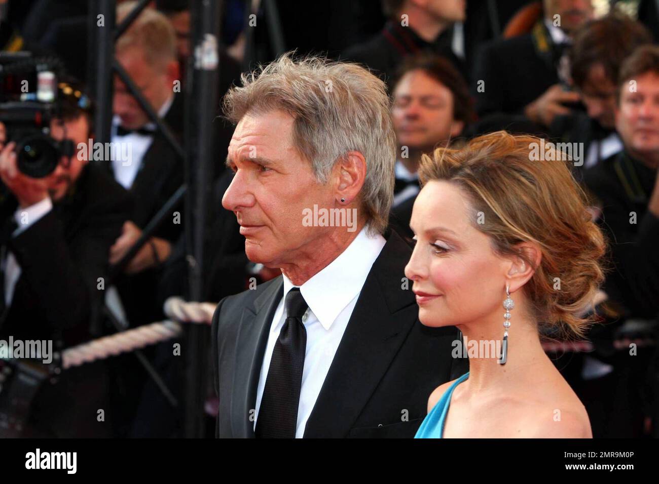 Harrison Ford and Calista Flockhart attend the premiere of "Indiana ...