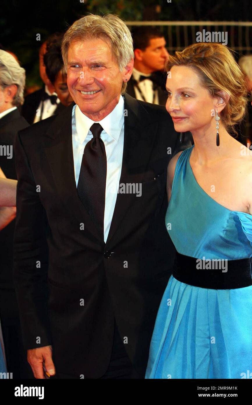 Harrison Ford and Calista Flockhart attend the premiere of "Indiana ...