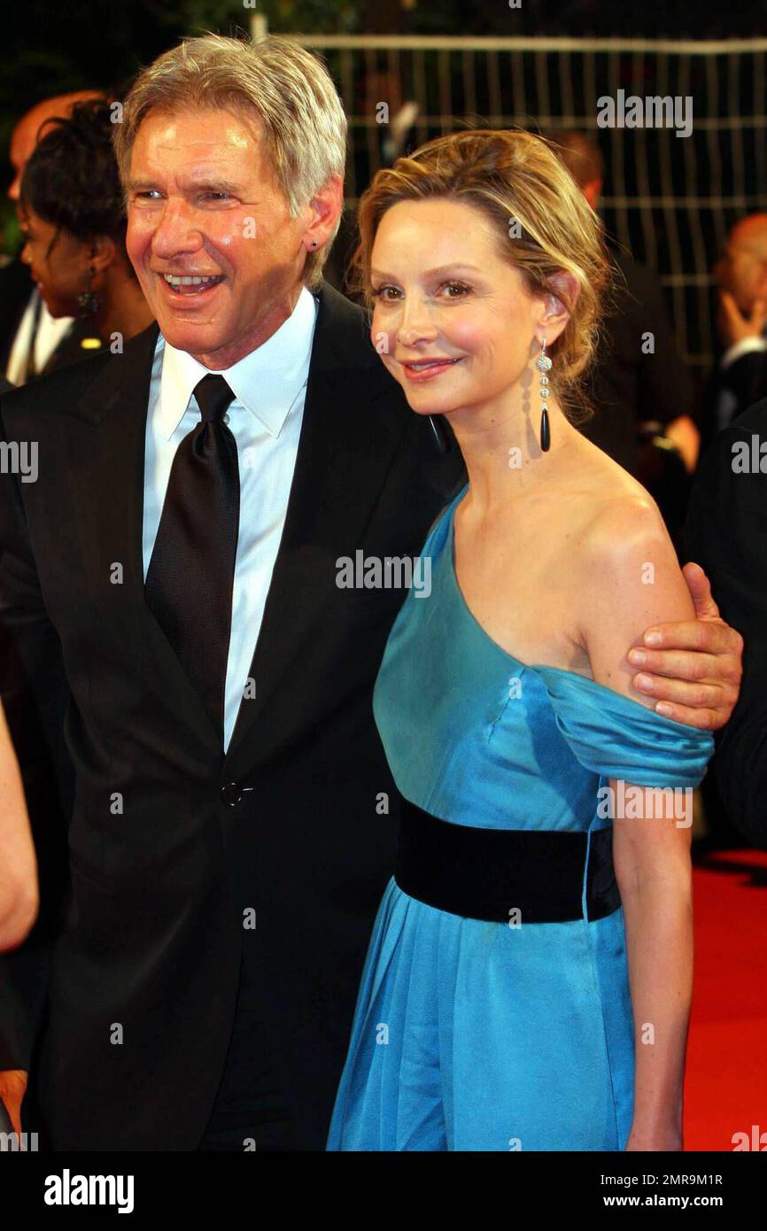 Harrison Ford and Calista Flockhart attend the premiere of "Indiana ...
