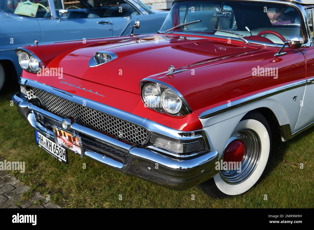 Vintage car, 1958 Ford Fairlane at a classic car meeting in Büsum ...