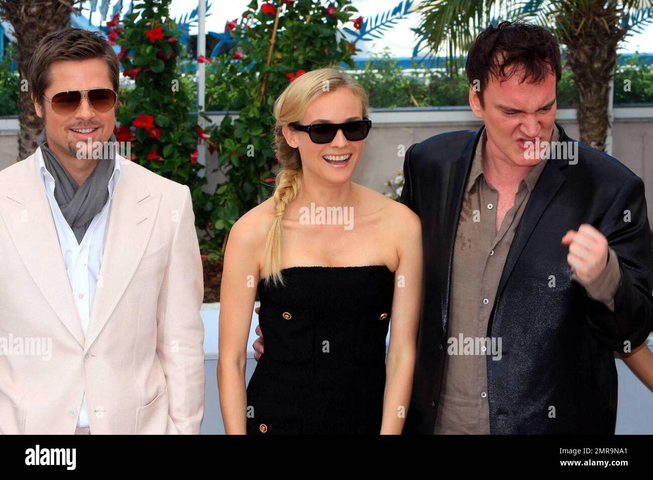 Brad Pitt, Diane Kruger and Quentin Tarantino attend the photocall for "Inglorious Basterds" at ...