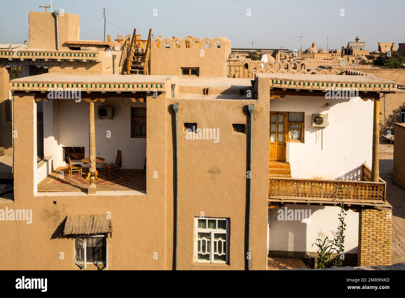 Old town houses made of clay, Khiva, Uzbekistan, Khiva, Uzbekistan ...