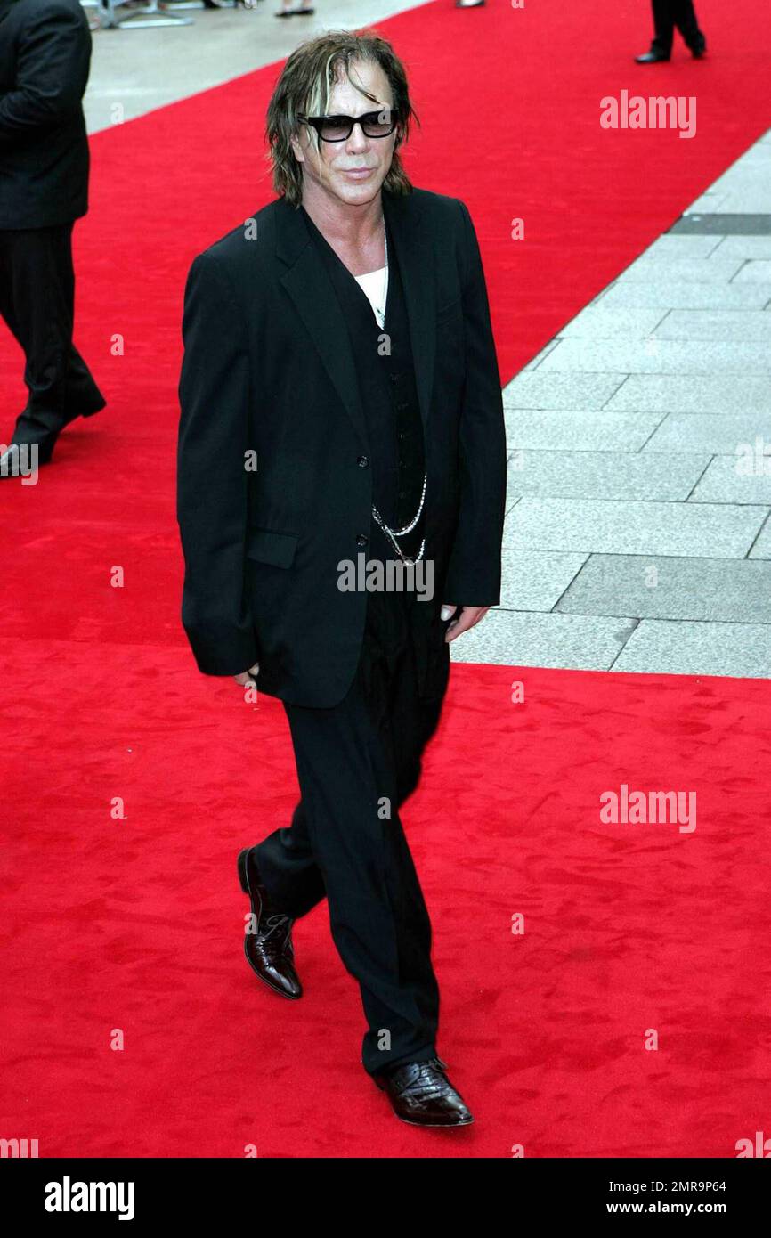 Mickey Rourke attends the UK Premiere of Quentin Tarantino "Inglourious ...