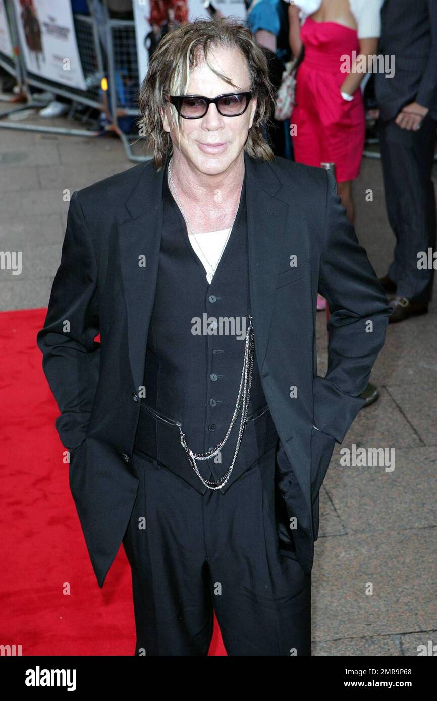 Mickey Rourke attends the UK Premiere of Quentin Tarantino "Inglourious ...