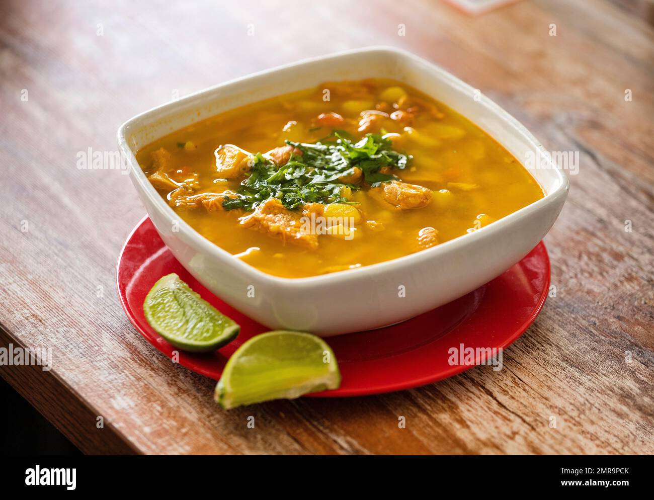 Fresh and spicy tripe soup with coriander leaves - Traditional ...