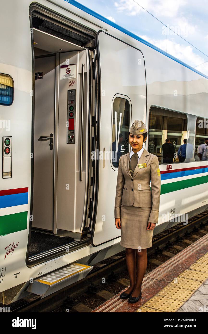 Afrosiyob high-speed train, Tashkent, Uzbekistan, Tashkent, Uzbekistan ...