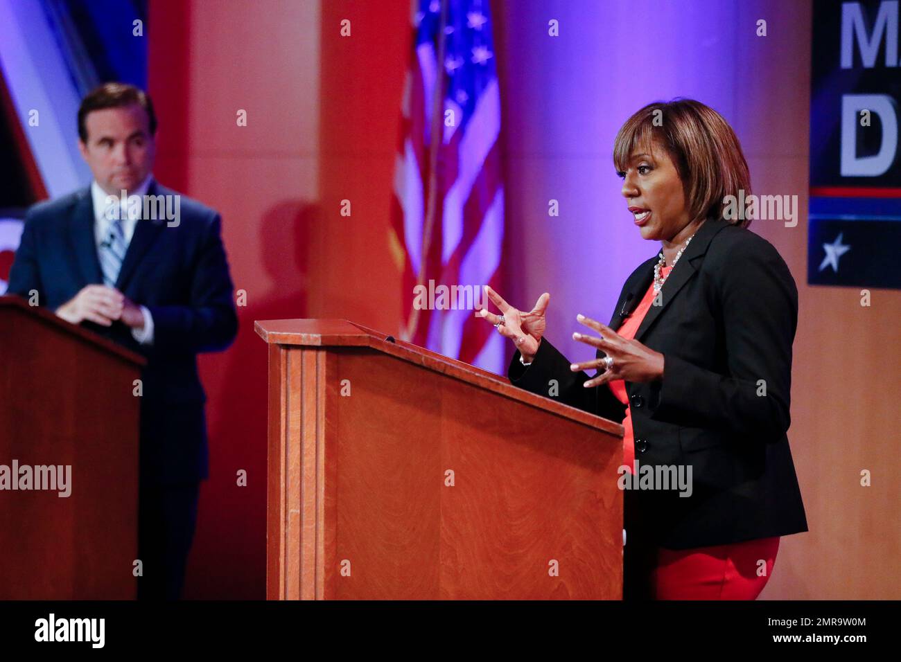 City council member Yvette Simpson speaks during a mayoral debate ...