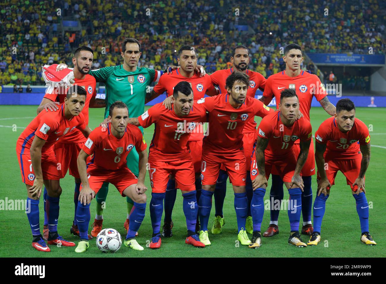 Chile's soccer team poses for a team photo prior a World Cup qualifying ...
