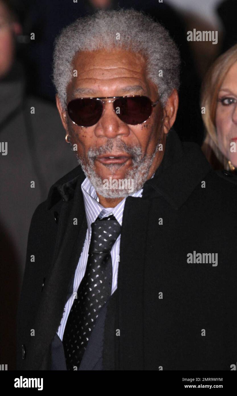 Morgan Freeman at the premiere of "Invictus" at Leicester Square in ...