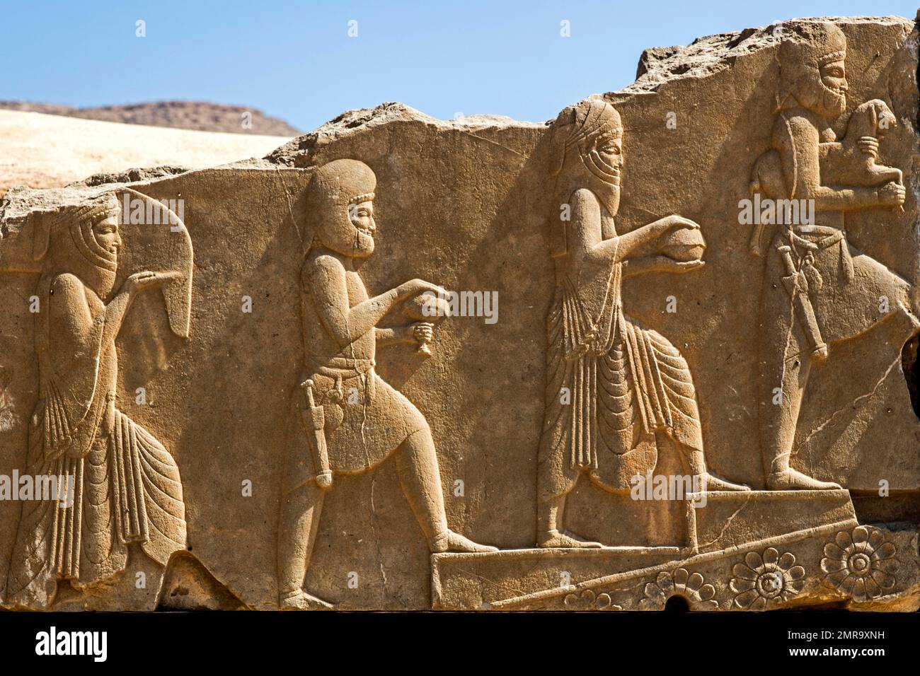 Relief Detail, Gifts are brought to Darius the Great, Stairs of Darius ...