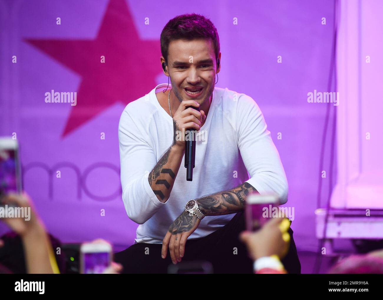 Singer Liam Payne performs at Z100's Jingle Ball kick-off and 2017 line ...