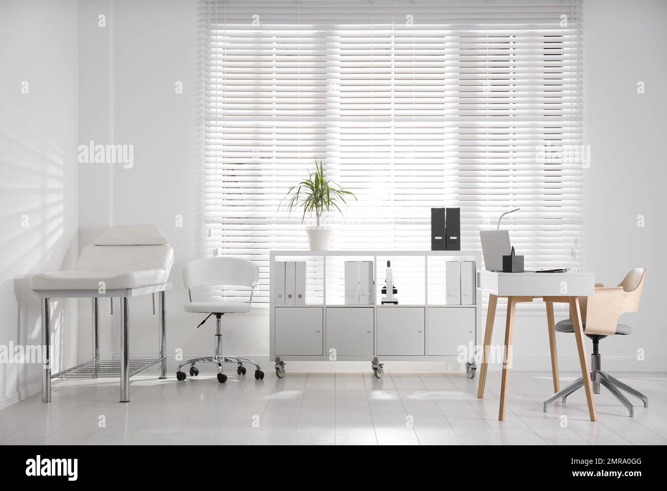 Doctor's office interior with modern workplace in clinic Stock Photo ...