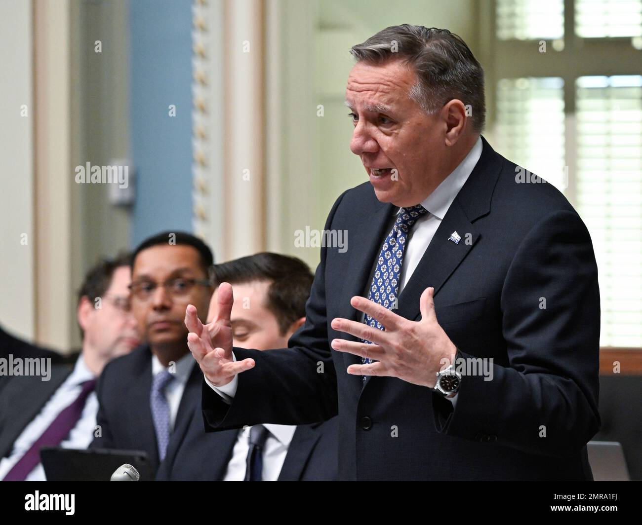 Quebec Premier Francois Legault responds to the Opposition as the ...