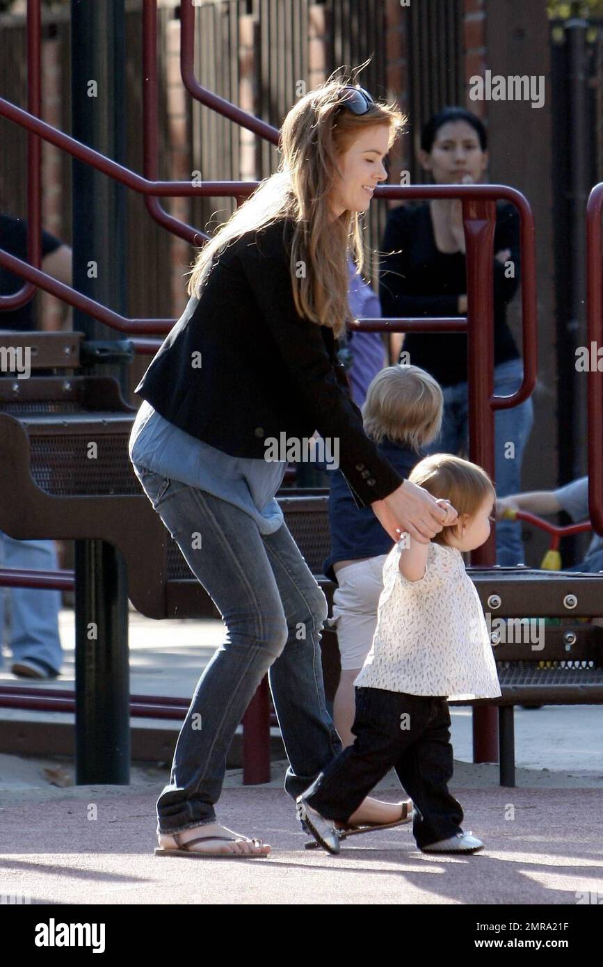 Actress Isla Fisher plays with her adorable daughter Olive Cohen, who ...