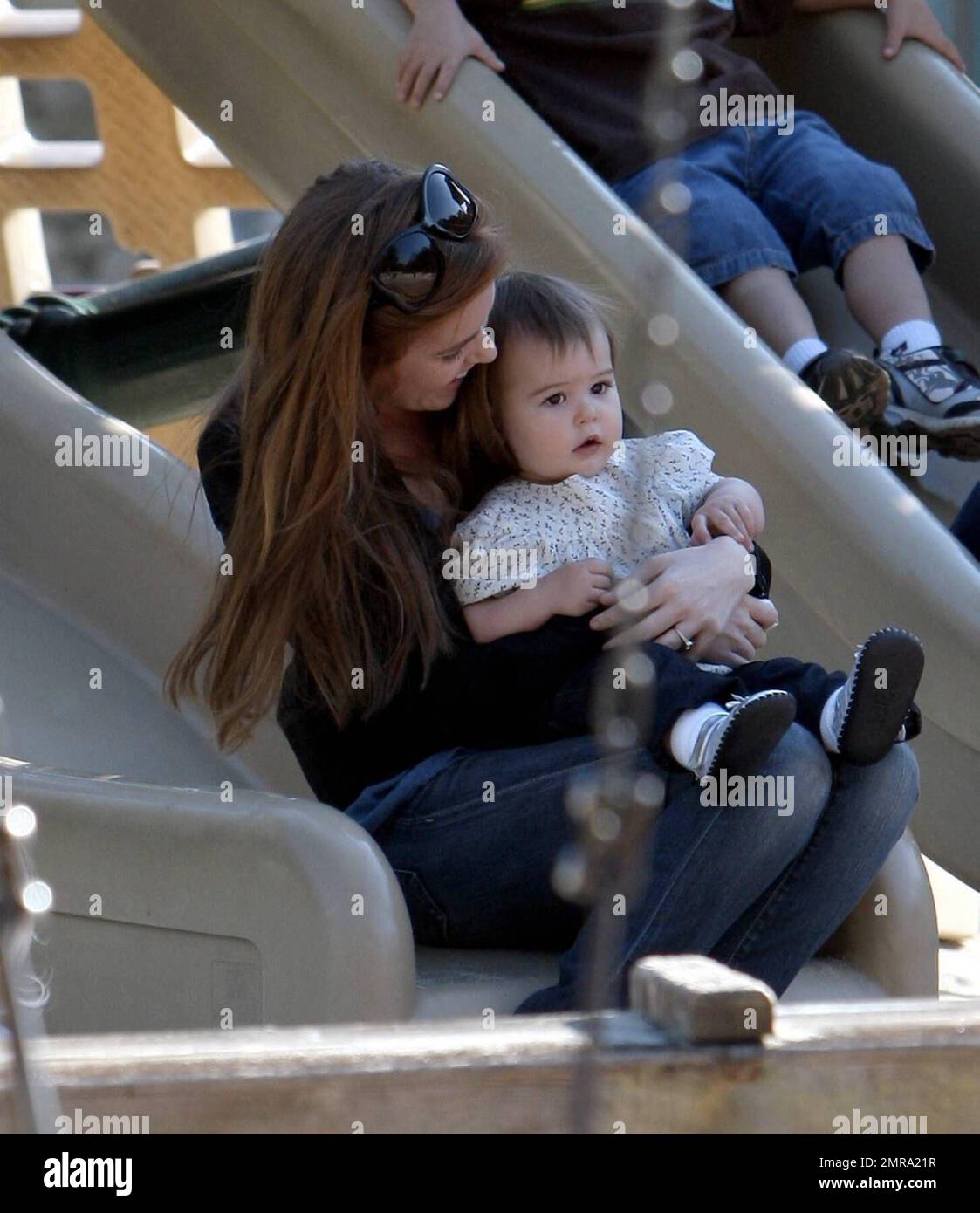 Actress Isla Fisher plays with her adorable daughter Olive Cohen, who ...