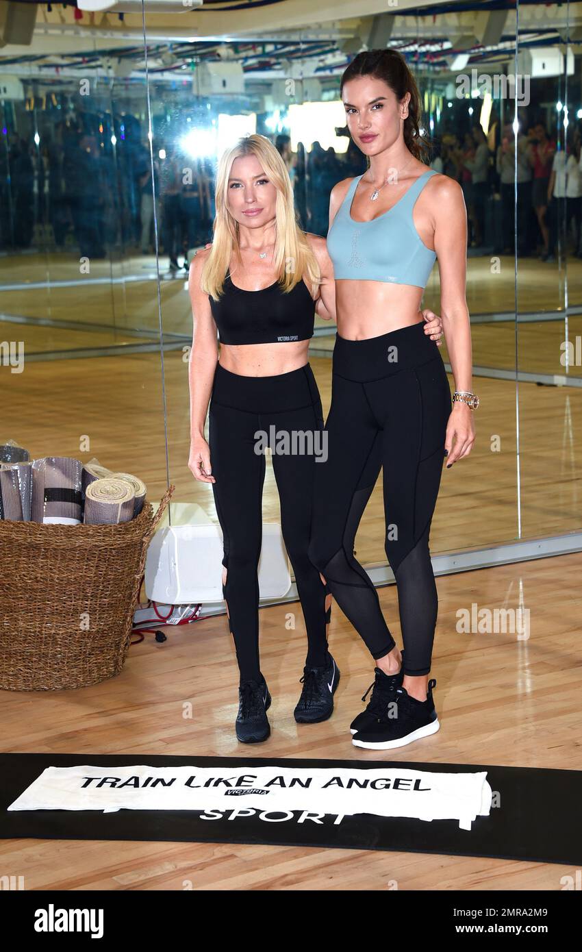 Victoria's Secret model Alessandra Ambrosio, right, and fitness ...