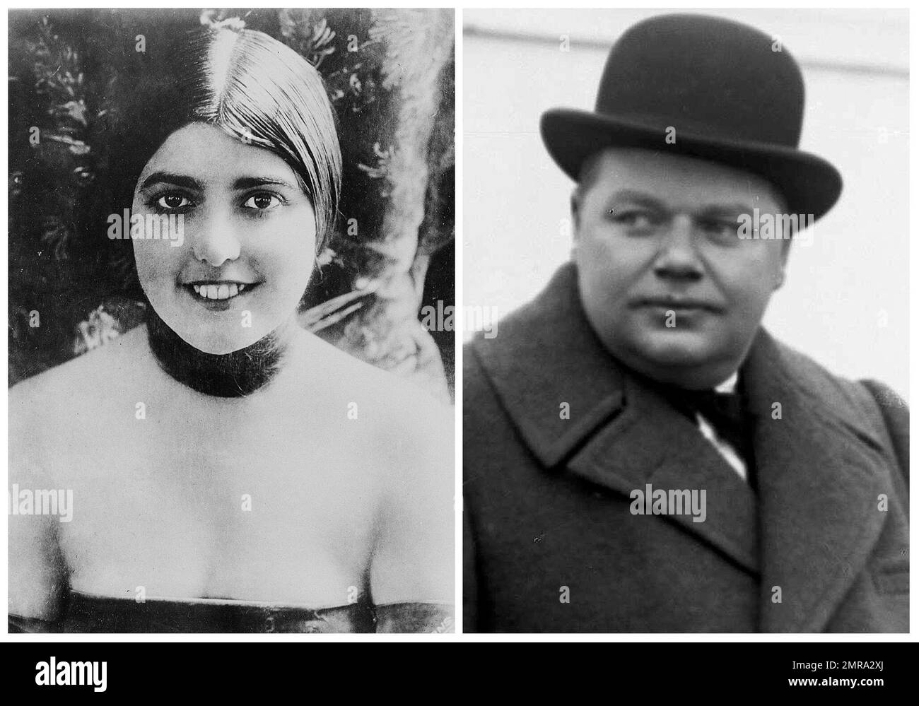 This combination photo shows actress Virginia Rappe in 1921, left, and ...