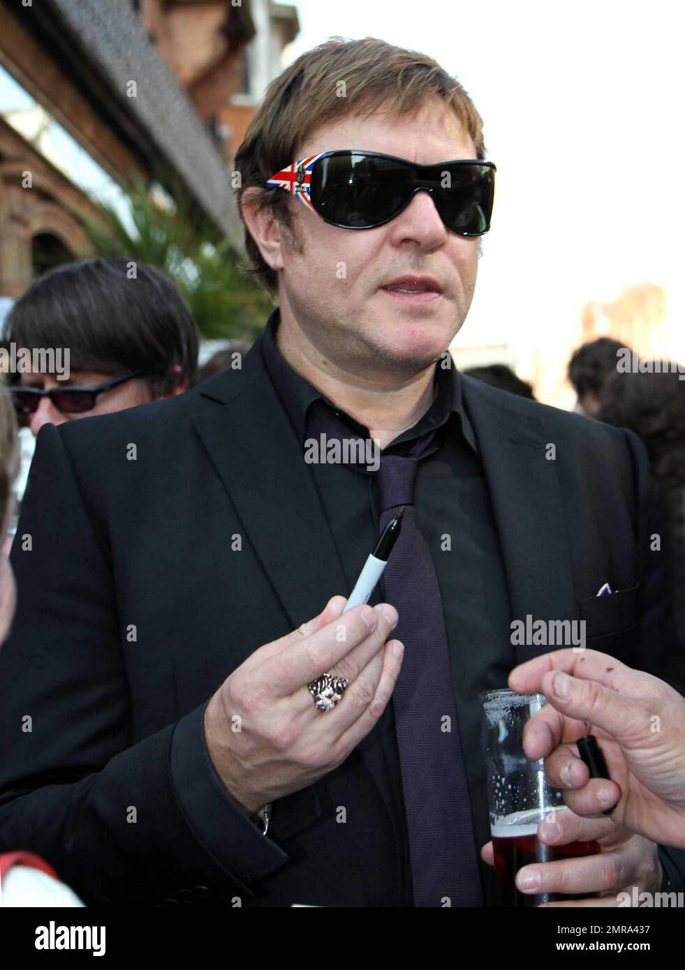 Simon Le Bon, wearing Union Jack sunglasses, joins other celebrities ...