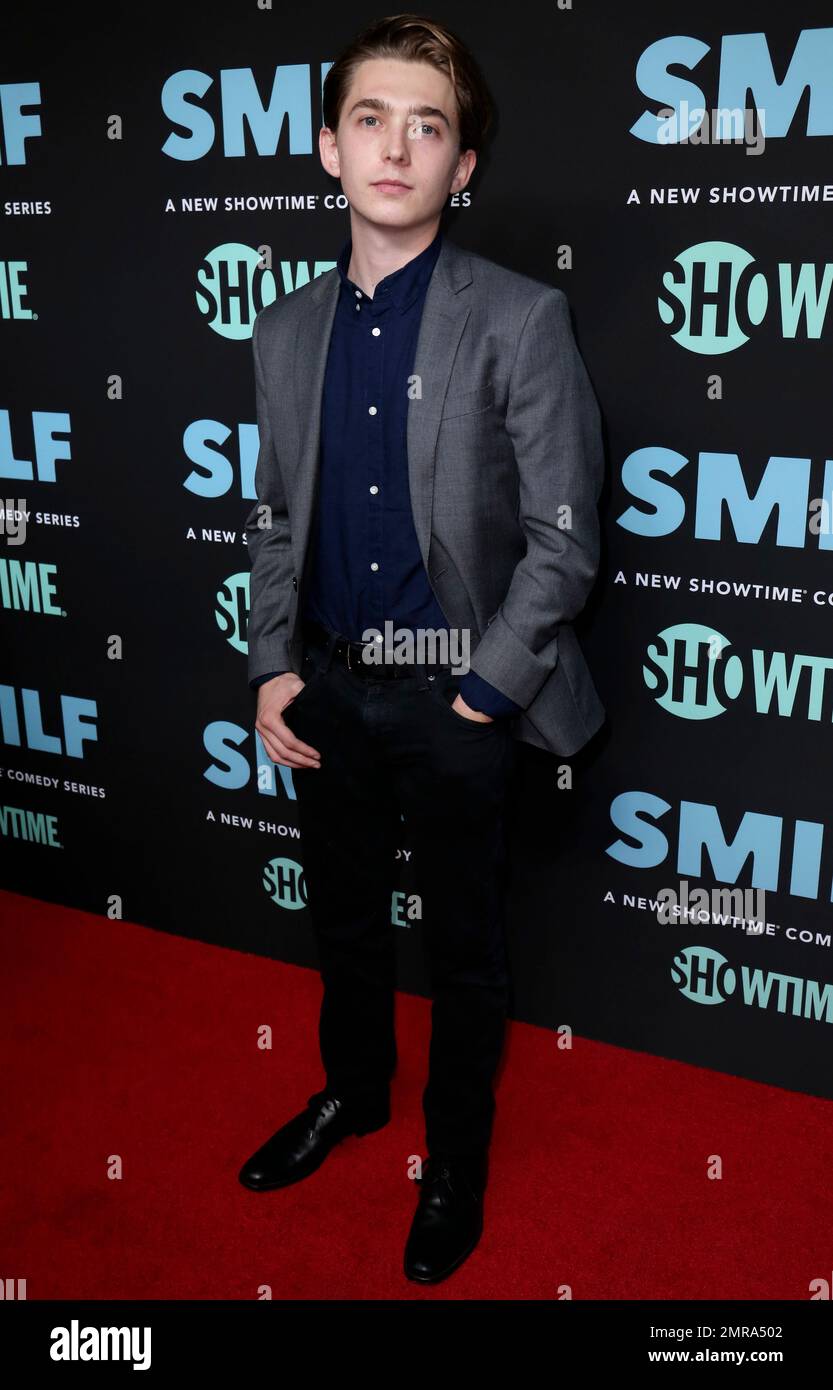Austin Abrams arrives at the LA Premiere of "SMILF" at the Harmony Gold ...