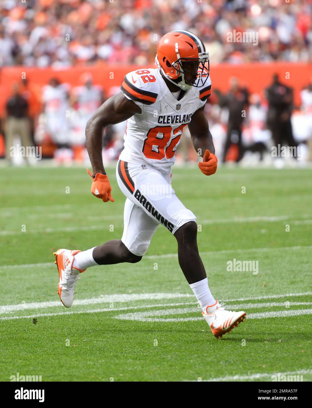 Cleveland Browns wide receiver Kasen Williams (82) runs a route during ...