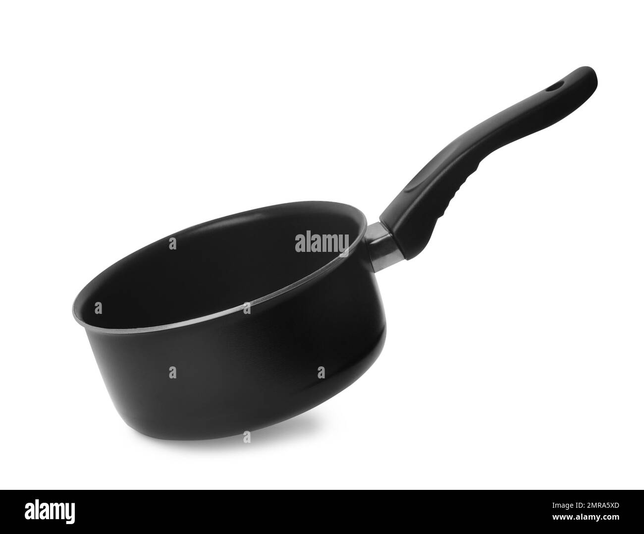 Empty modern black saucepan isolated on white Stock Photo - Alamy